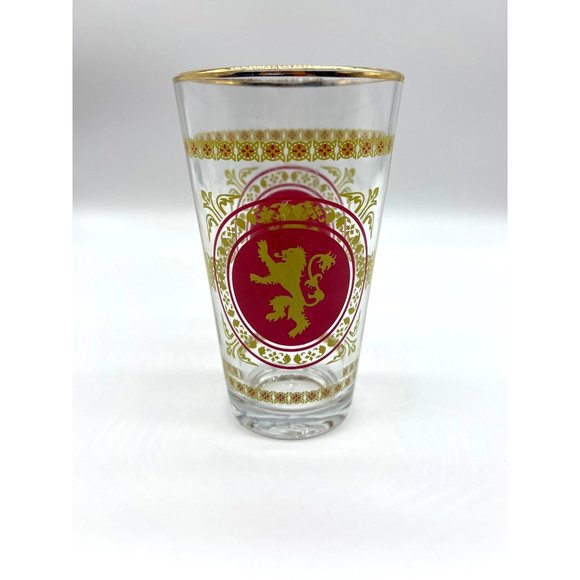 Dining | Game Of Thrones Got Lion Pint Glass Gold Rim Barware 16 Oz ...